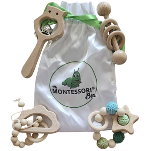 Jeu Montessori Lot de 4 hochets pour bébé | MaMontessoriBox